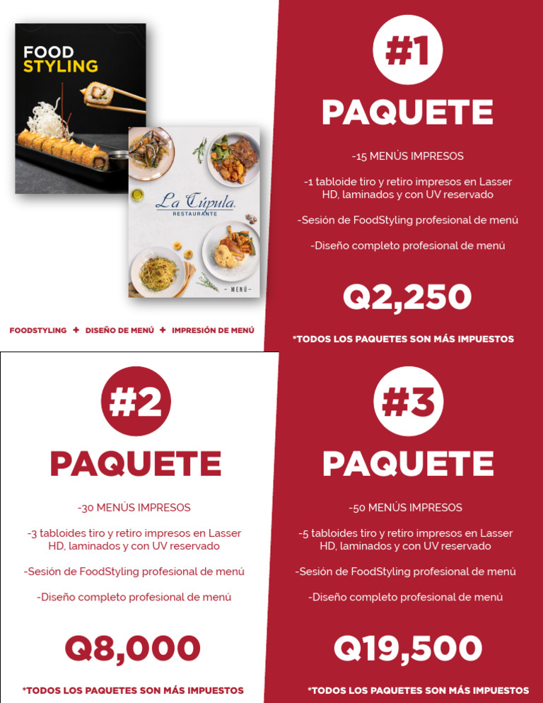 Paquetes Menu | PDF