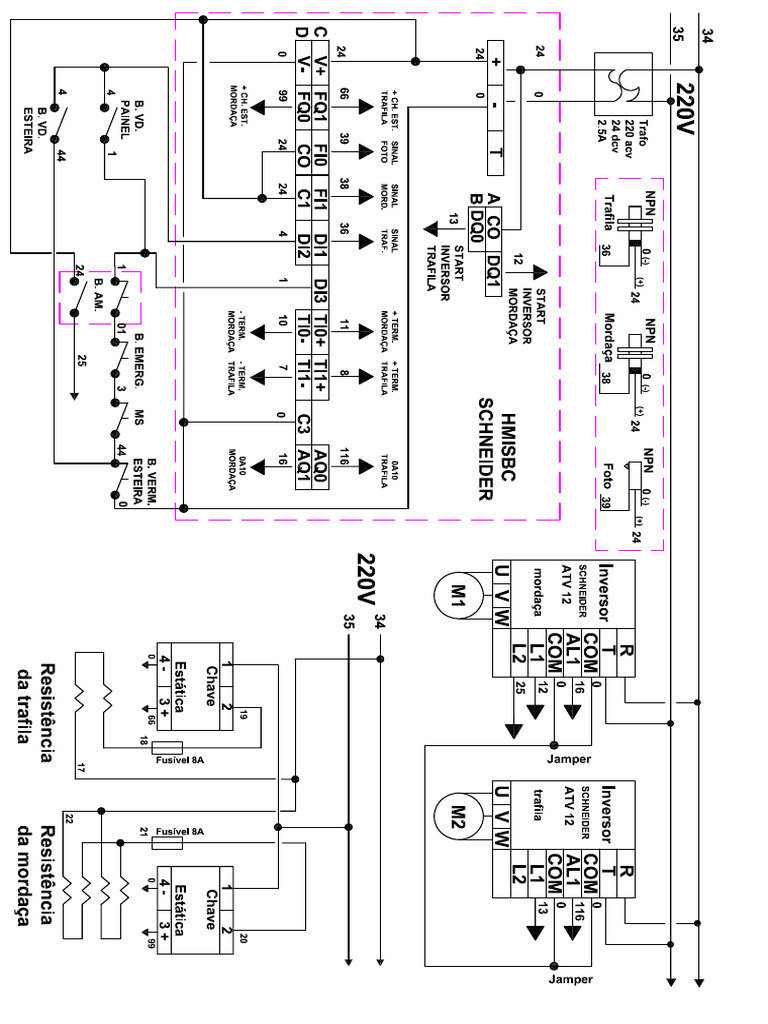 Esquema Elétrico SCHNEIDER Model | PDF