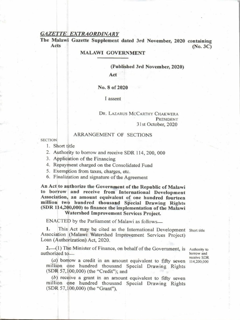 Constitution (Amendment) (No5) Act 2020 | PDF | Taxes | Loans