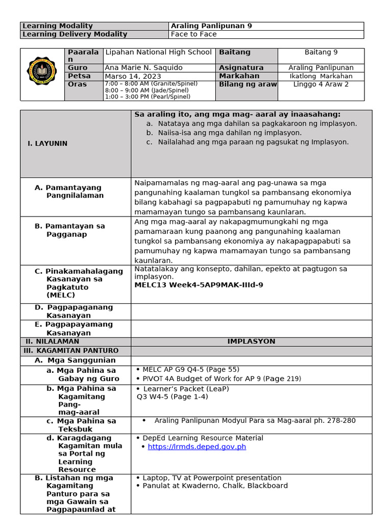 AP9 Linggo 4 Day 2 | PDF