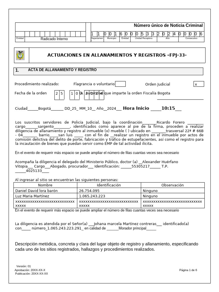 Formato-Fpj-33 Venta y Trafico de Estupefacientes | PDF