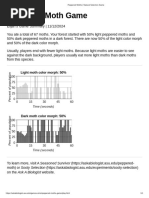 Peppered Moths Natural Selection Game | PDF