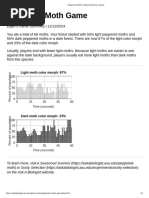 Peppered Moths - Natural Selection Game | PDF