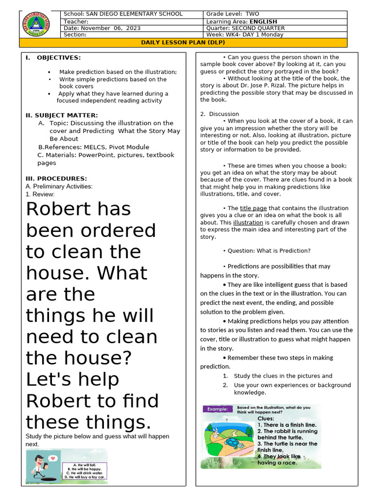 English DLP Week 4 Day 1 3 Q2 | PDF | Lesson Plan | Education Theory