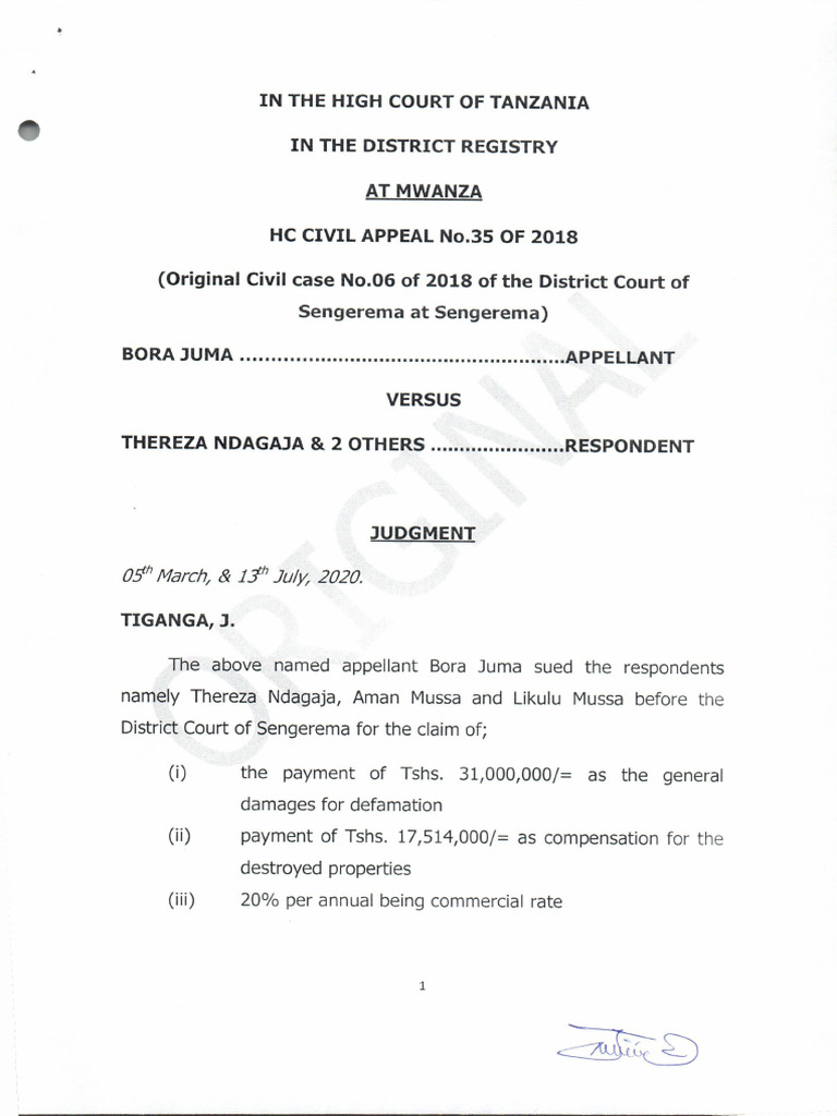 Appeal on Defamation and Damages | PDF | Defamation | Damages