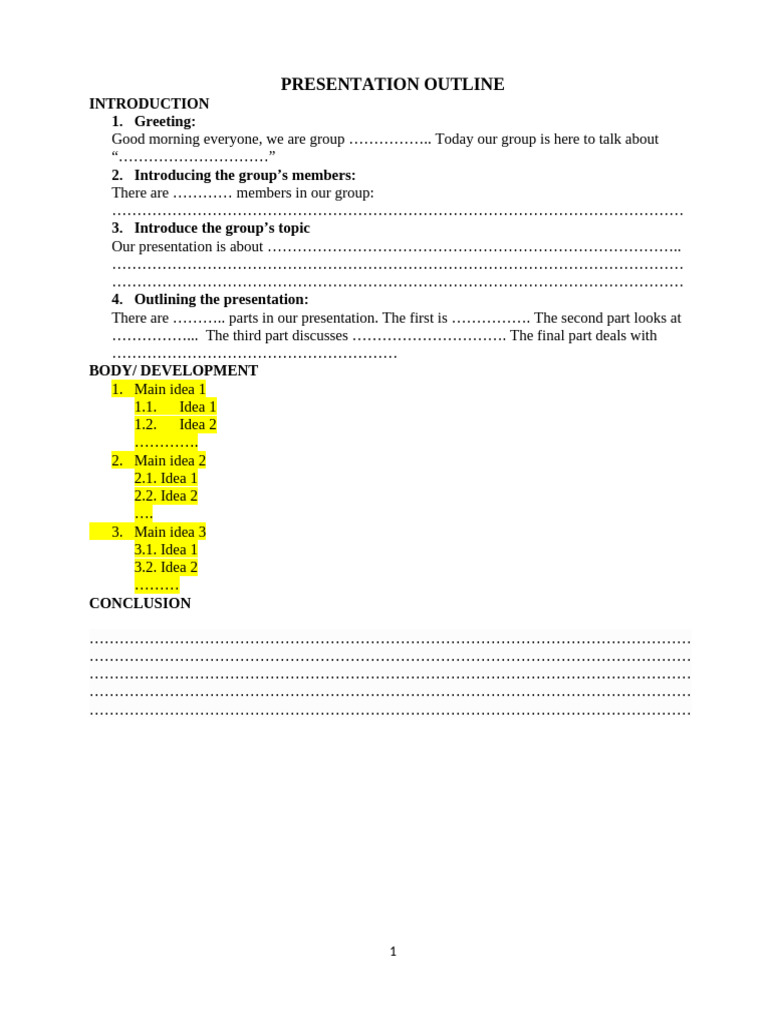 Outline Form | PDF
