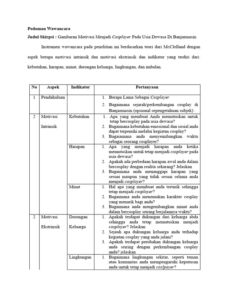 Guide Interview | PDF