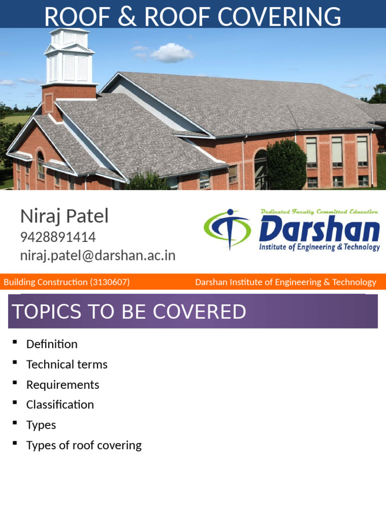 BCT GTU Study Material Presentations ALL 27112019050035AM | PDF | Roof ...