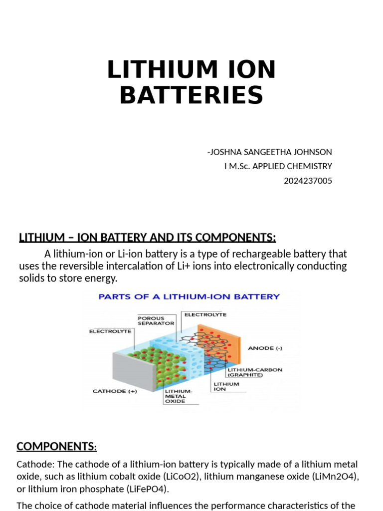 Overview of Lithium-Ion Batteries | PDF | Lithium Ion Battery | Anode