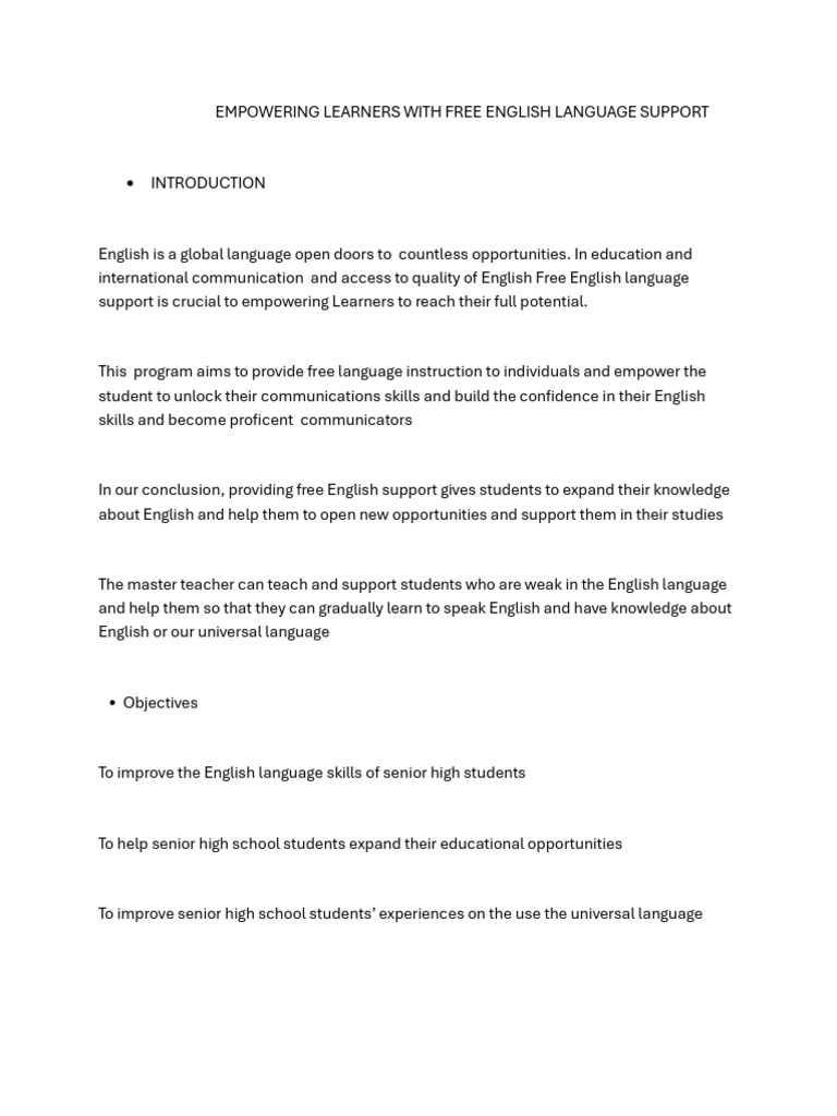 Document | PDF | English Language | Empowerment