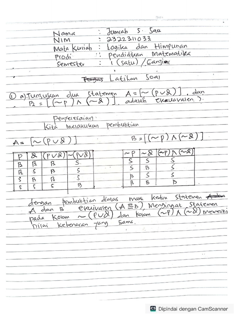 Tugas Per 3 Logika | PDF