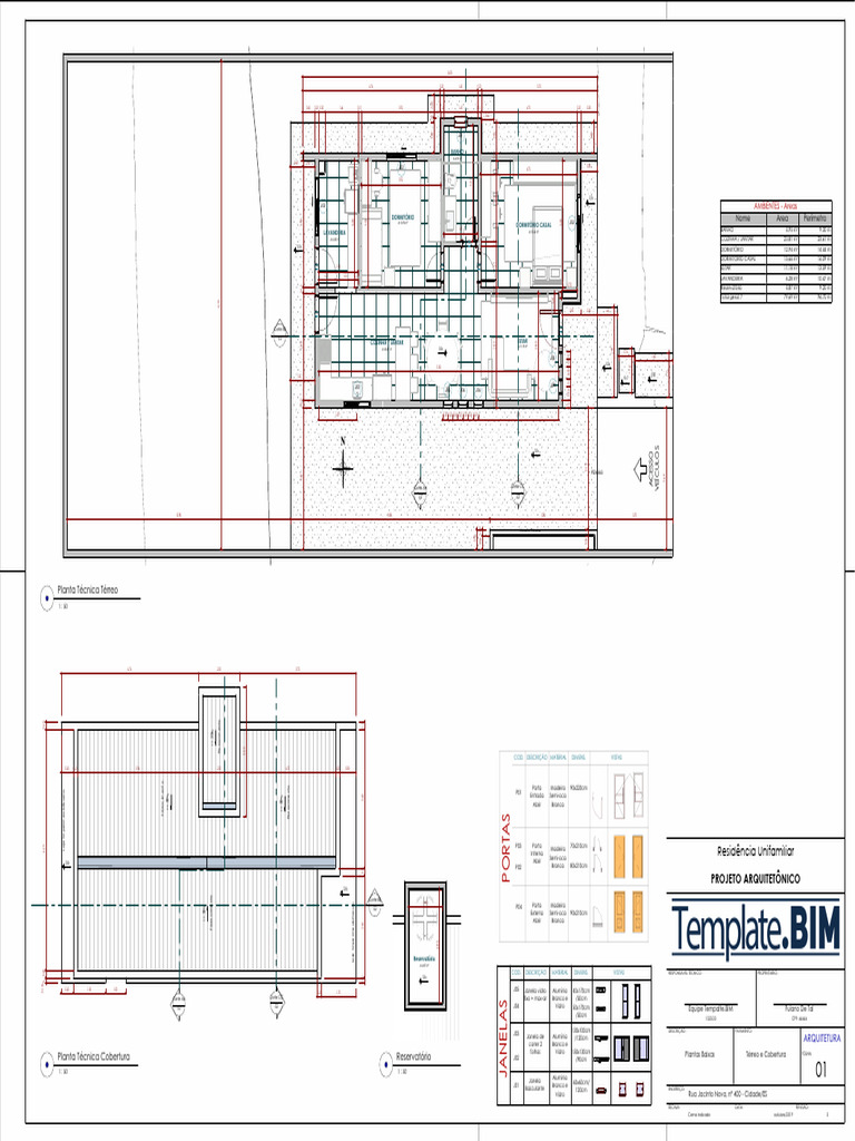 PRANCHA 01 - Plantas Baixas | PDF