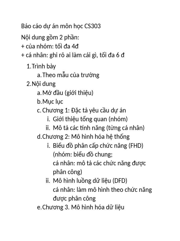 Báo Cáo D Án CS303 | PDF