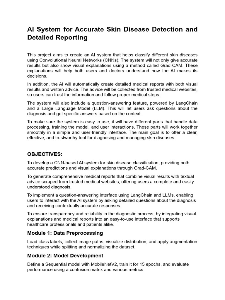 AI System For Accurate Skin Disease Detection and Detailed Reporting ...