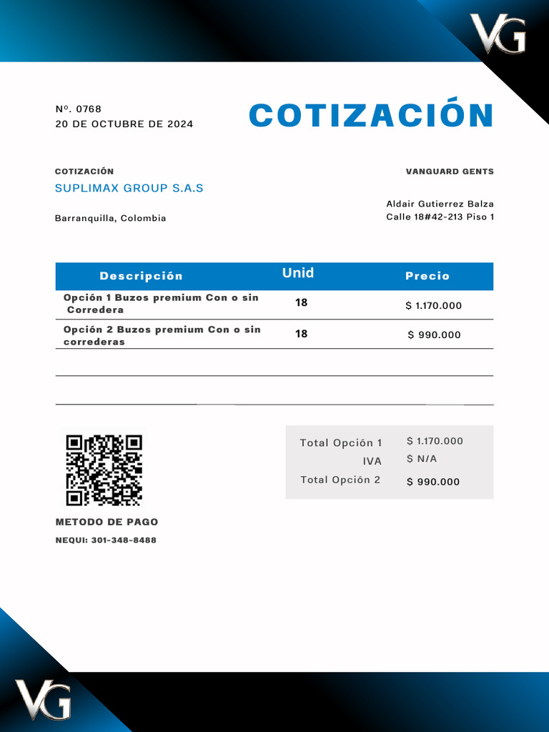Cotizacion Suplimax Group S.A.S | PDF