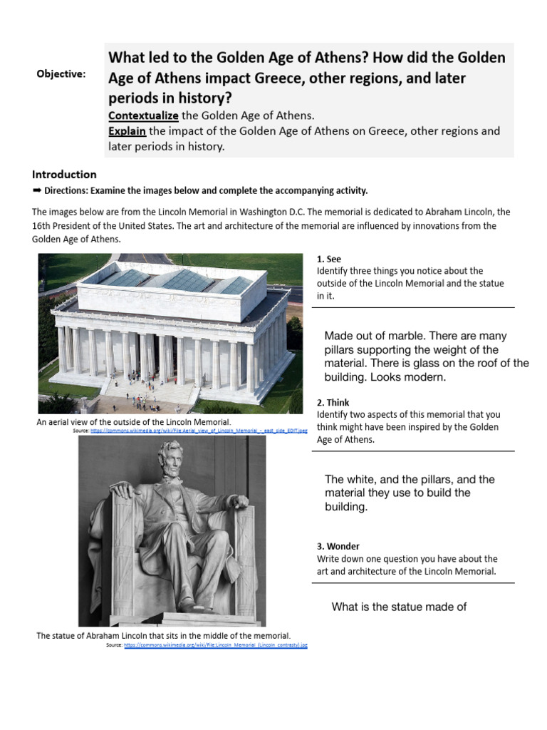 The Golden Age of Athens Explained | PDF | Ancient Greek Literature ...