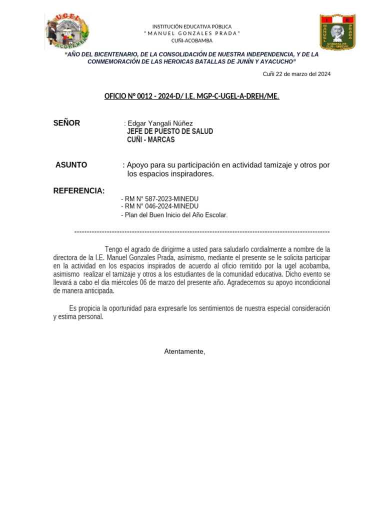 Oficio Posta | PDF | Ciencia y matemática