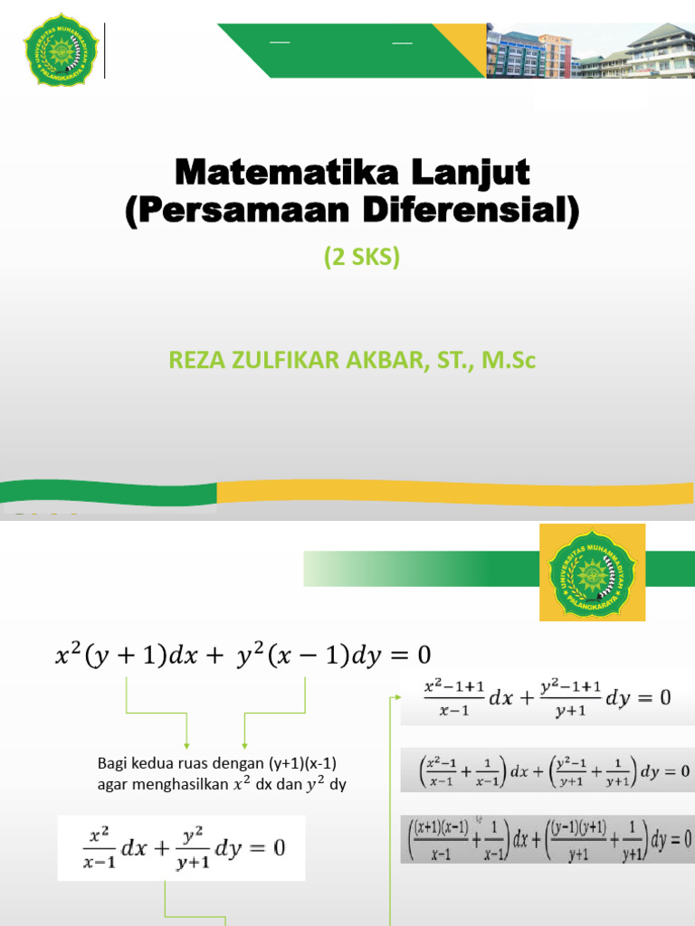 4 - Matematika Lanjut Persamaan Diferensial | PDF