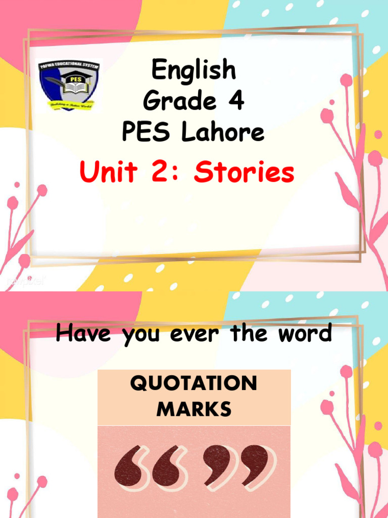 Grade 4: Understanding Quotation Marks | PDF