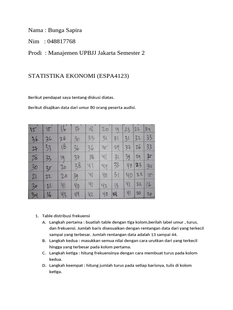 Table Bunga | PDF | Metode & Bahan Ajar