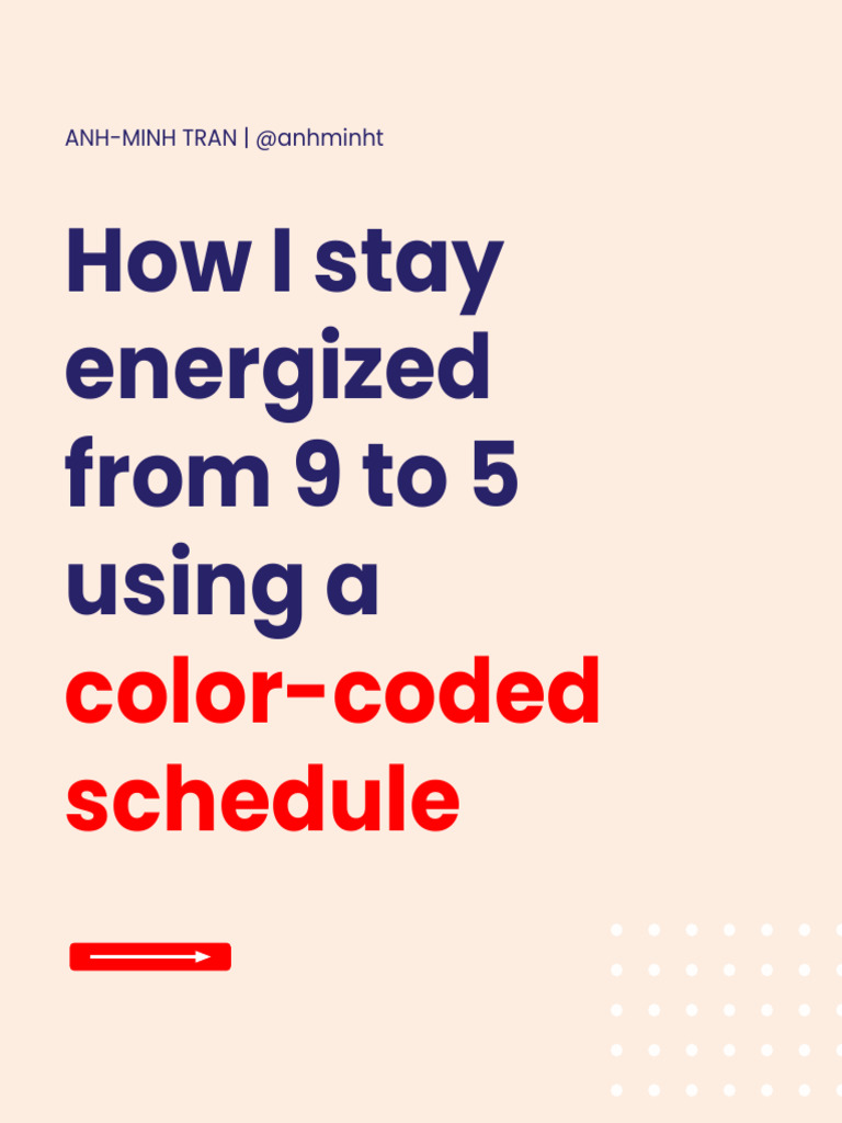 Anh Minh S Color Coded Schedule 1708524356 | PDF