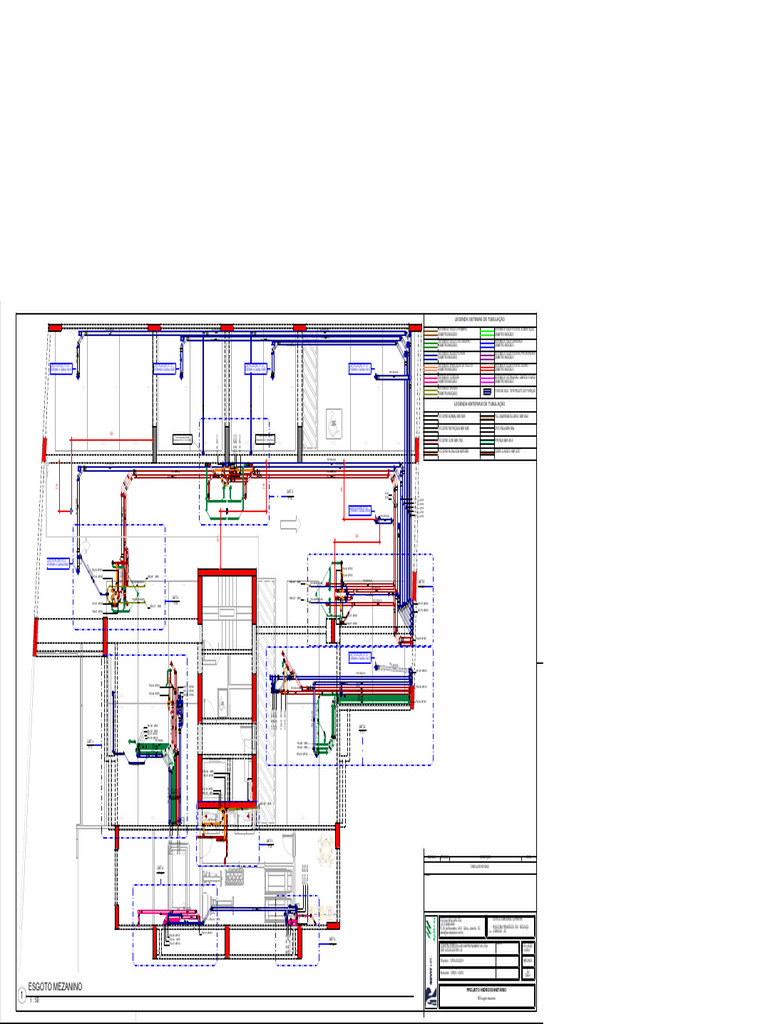 HID 04 R00 Esgoto Mezanino - Projeto Hidrossanitário Prédio | PDF | Geociências