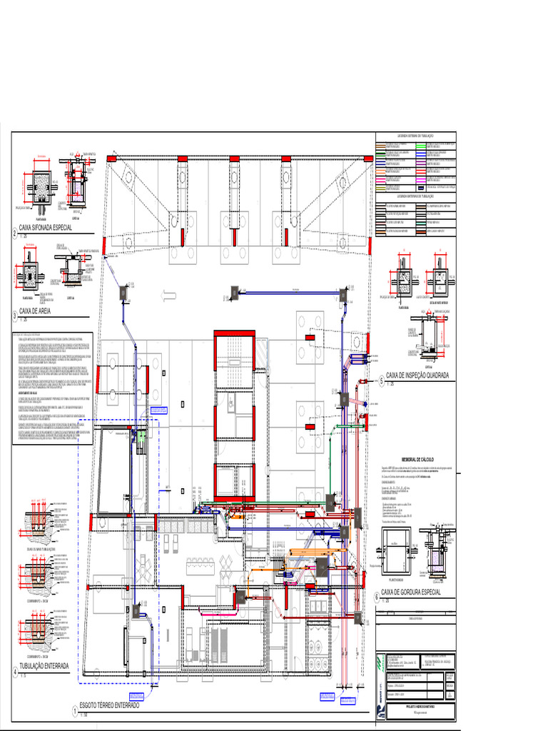 HID 01 R00 Esgoto Enterrado - Projeto Hidrossanitário Prédio | PDF