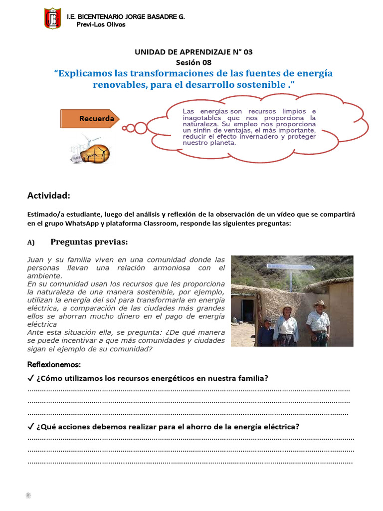 Explicamos Sobre Las Fuentes de Energia | PDF | Energía renovable ...