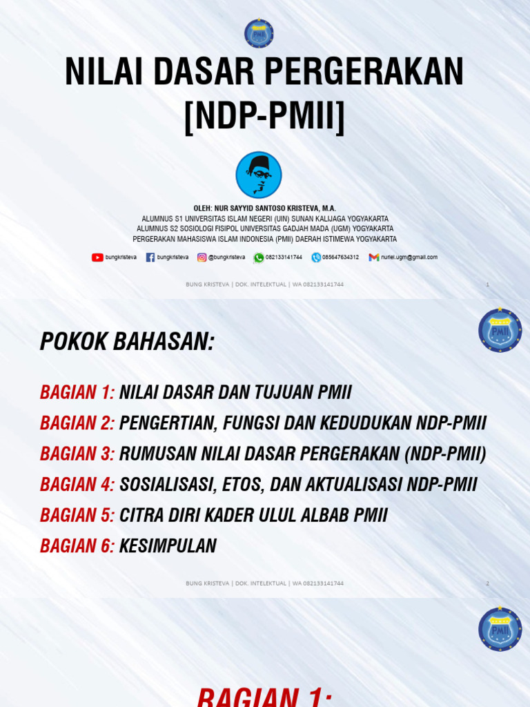 Bung Kristeva - Nilai Dasar Pergerakan (Ndp-Pmii) | PDF | Perjalanan | Sains & Matematika