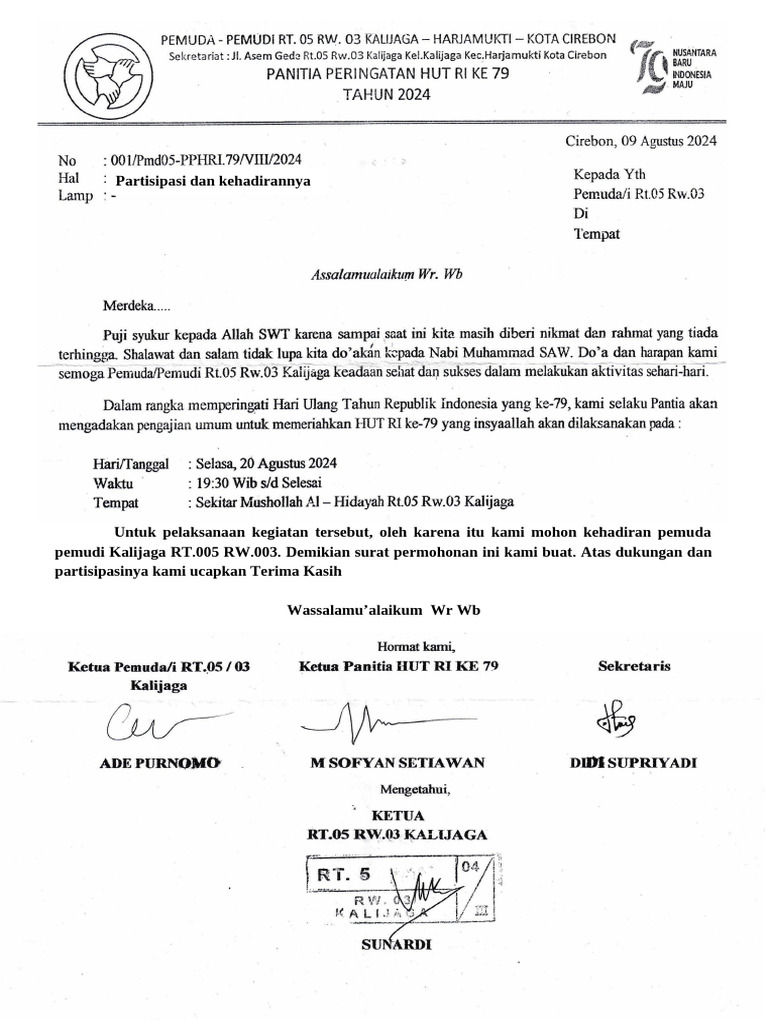 Undangan Pemuda Pemudi | PDF
