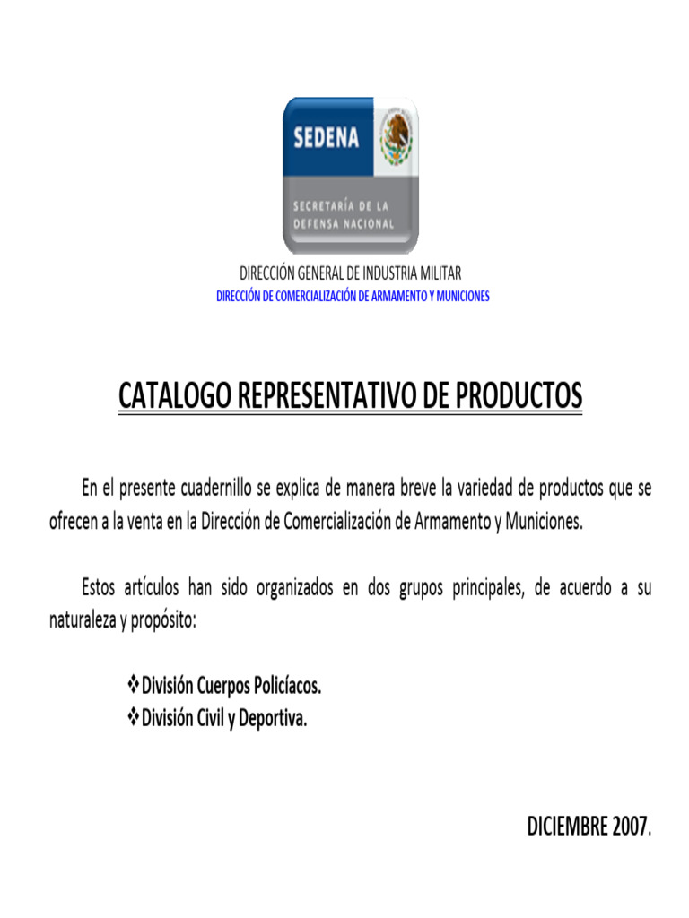 Catalogo de La Dcam | PDF | Rifle | Pistola