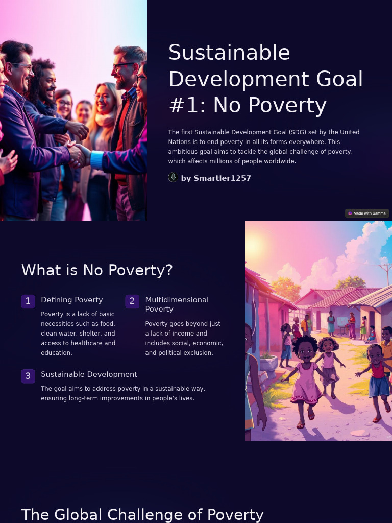 Sustainable Development Goal 1 No Poverty | PDF | Poverty | Poverty ...