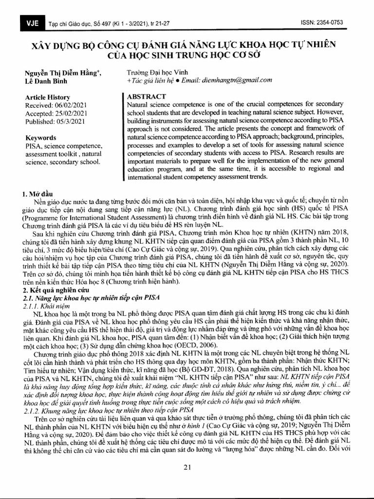 Công C Đánh Giá NL KHTN | PDF