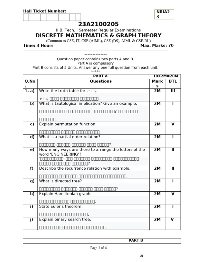 23 DMGT Model Paper | PDF