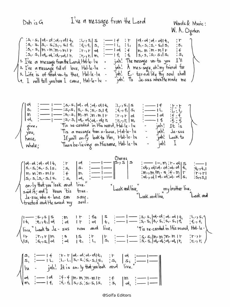 I'Ve A Message From The Lord | PDF