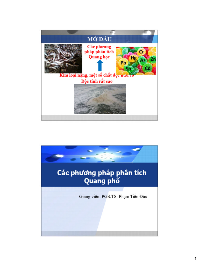 Pham Tien Duc - Gioi Thieu Cac Phuong Phap Phan Tich Quang Pho | PDF
