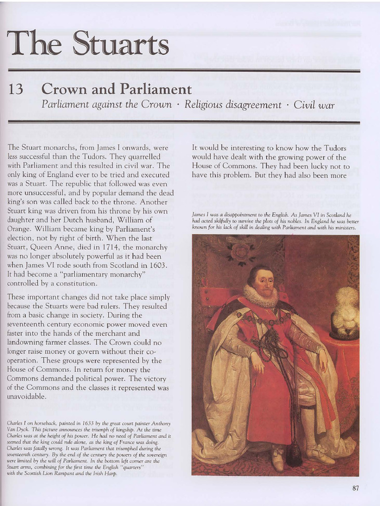 The Stuart Monarchy and Parliament | PDF | Oliver Cromwell | Stuart England