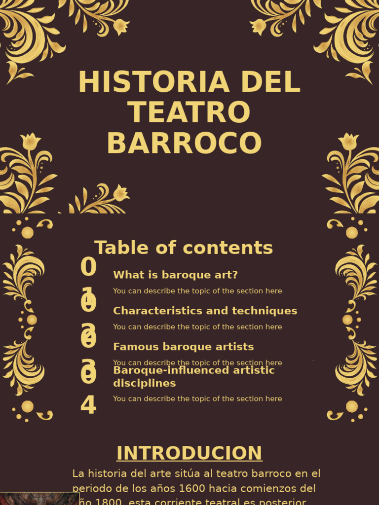Art History Subject For High School - Baroque Art by Slidesgo | PDF ...