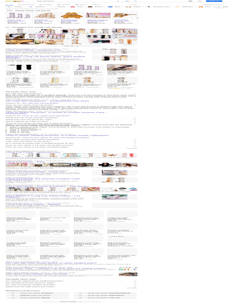 Long Cat Plush - Google Search | PDF | Stuffed Toys | Washing Machine