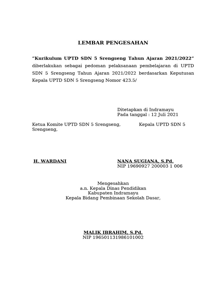 3 Lembar Pengesahan | PDF