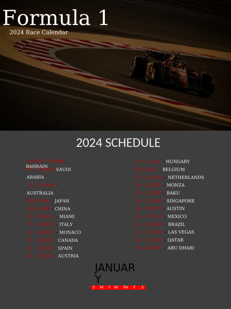 Formula 1 2024 Race Schedule | PDF