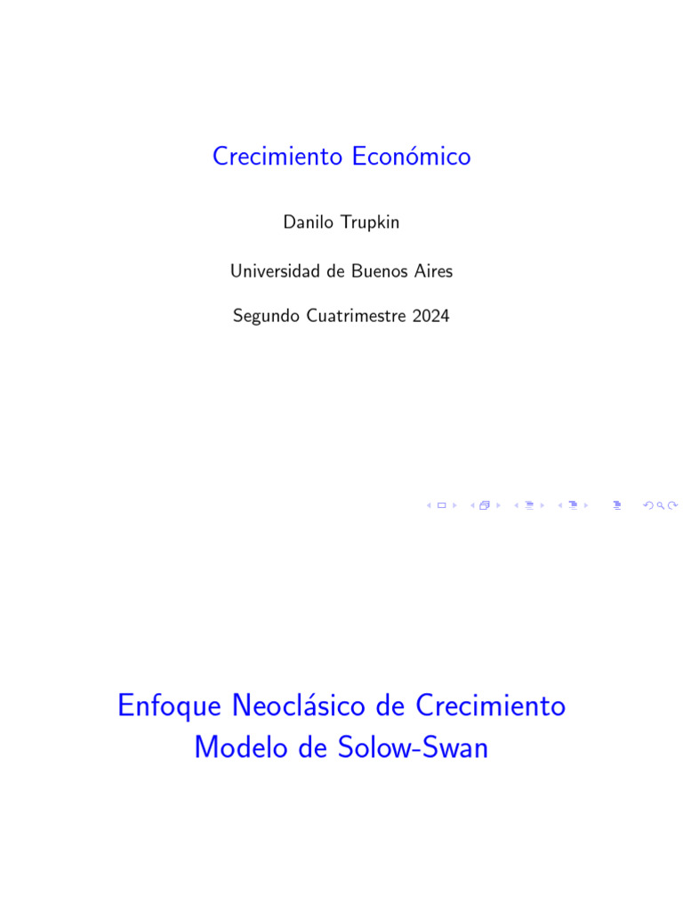 Modelo de Solow-Swan | PDF | Crecimiento económico | Ciencias económicas