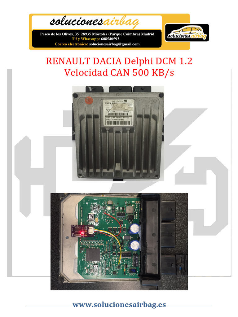 RENAULT DACIA Delphi DCM 1.2 Velocidad CAN 500 KBs | PDF | Renault