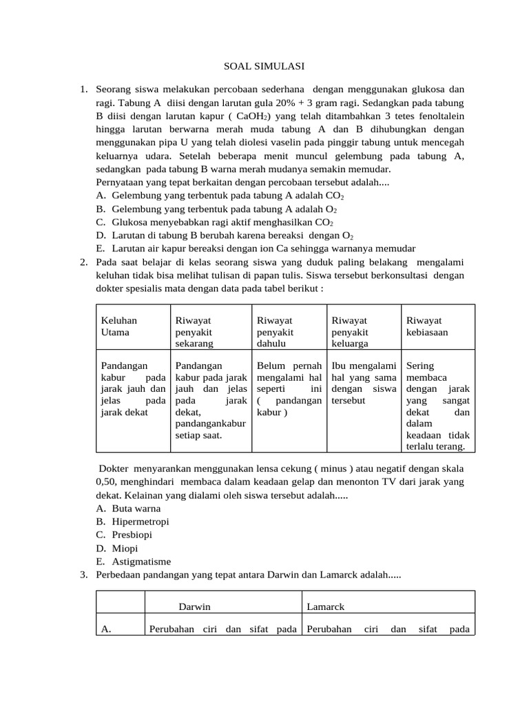 Soal Simulasi | PDF