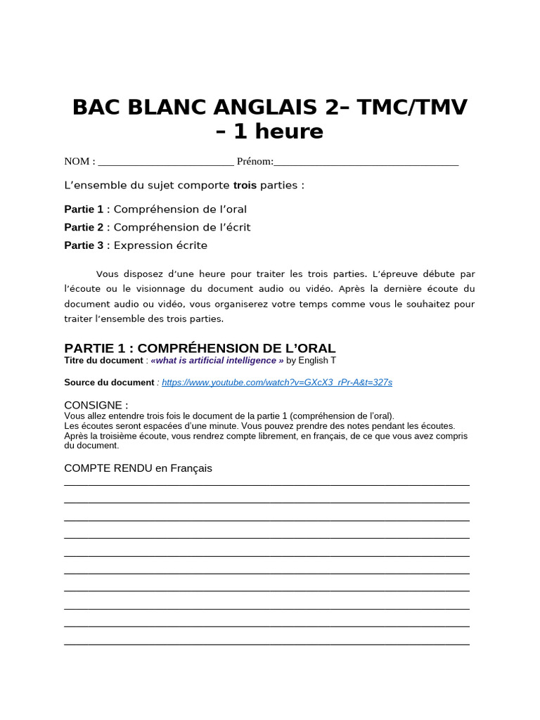 BAC BLANC ANGLAIS 2 | PDF | Engineering | Automation