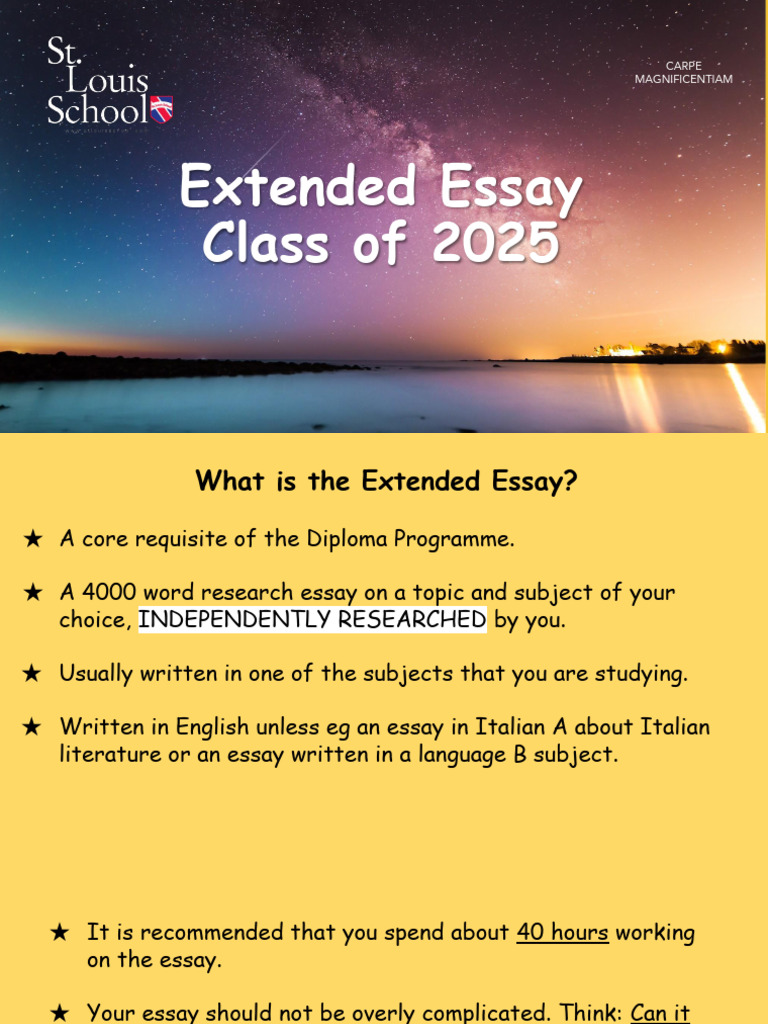 Extended Essay - Class of 2024 | PDF | Essays | Italy