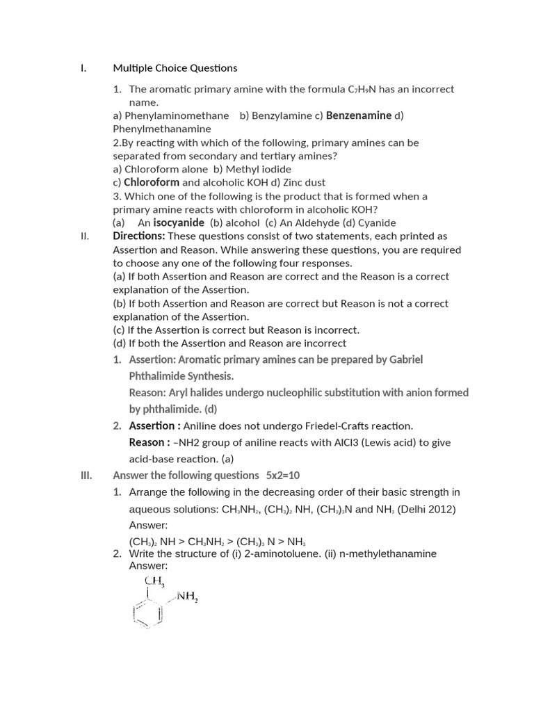 Amines Ak Pdf Amine Methyl Group