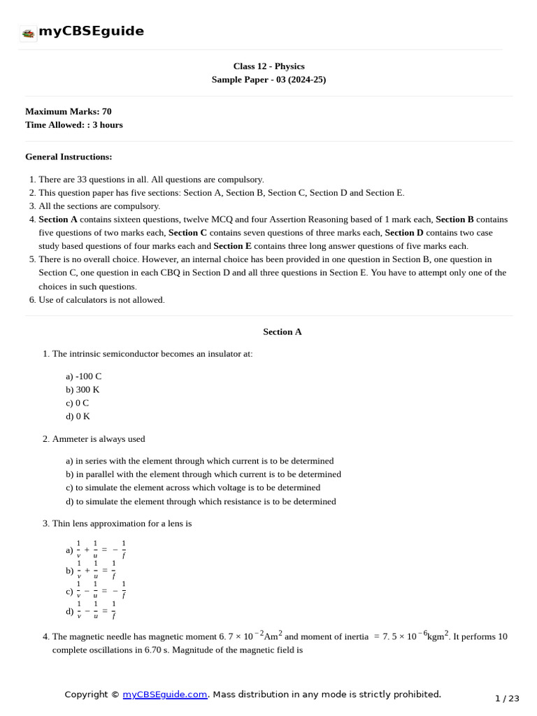 12_physics_sp_03 | PDF | Electron | Microwave