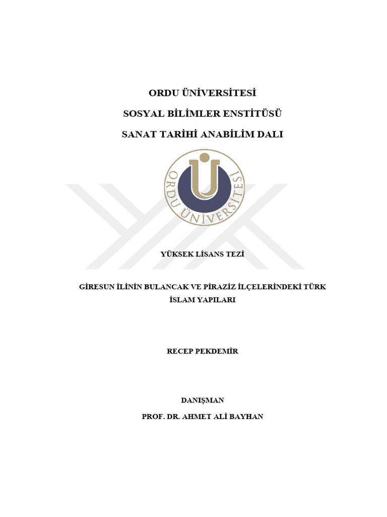 Giresun Bulancak Türk Islam Yapıları | PDF