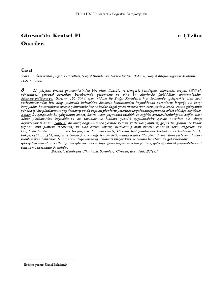 Giresun Coğrafya | PDF